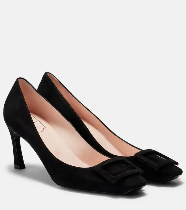 ROGER VIVIER Trompette 70 Suede Pumps