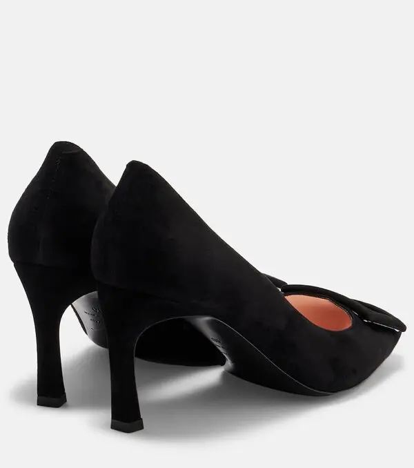 ROGER VIVIER Trompette 70 Suede Pumps