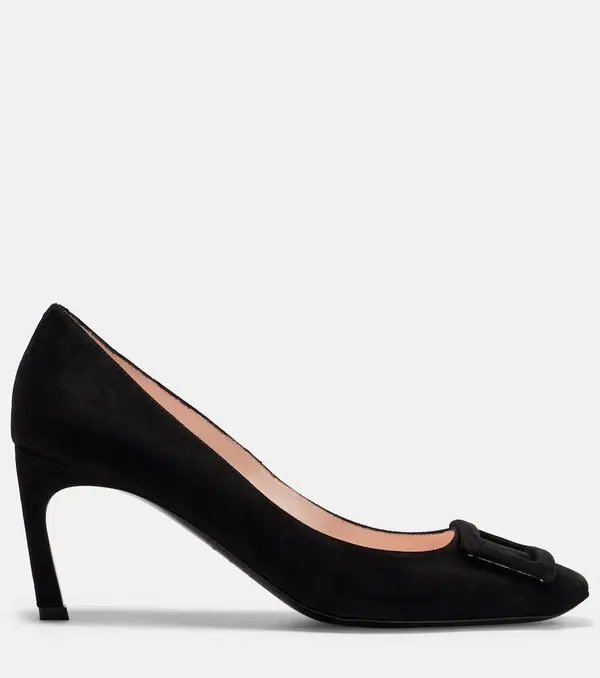 ROGER VIVIER Trompette 70 Suede Pumps