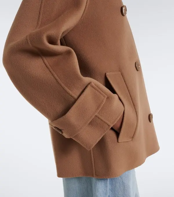 Max Mara Virgin Wool Pea Coat - Brown