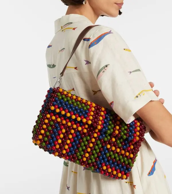 Staud Timmy Small Beaded Shoulder Bag
