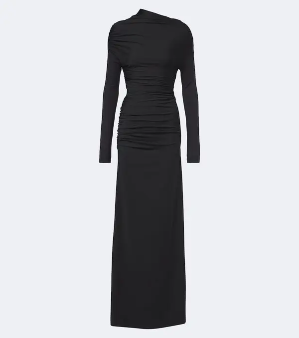 Victoria Beckham Draped Jersey Gown - Black