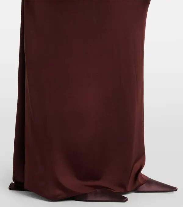 Victoria Beckham Draped Jersey Gown - Brown