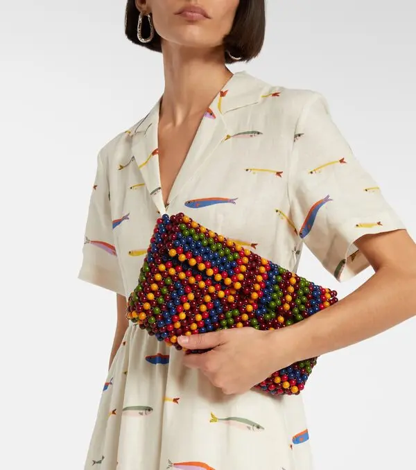Staud Timmy Small Beaded Shoulder Bag