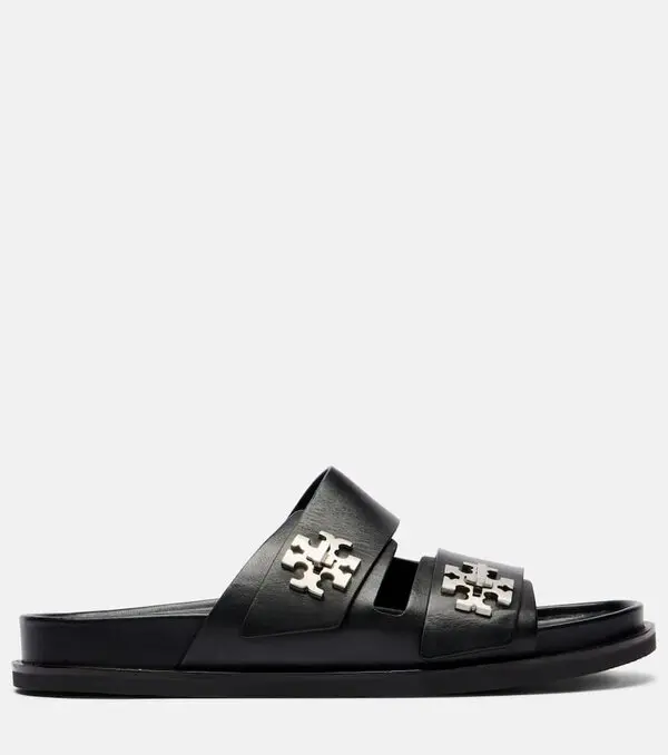 Tory Burch Turnlock Leather Slides
