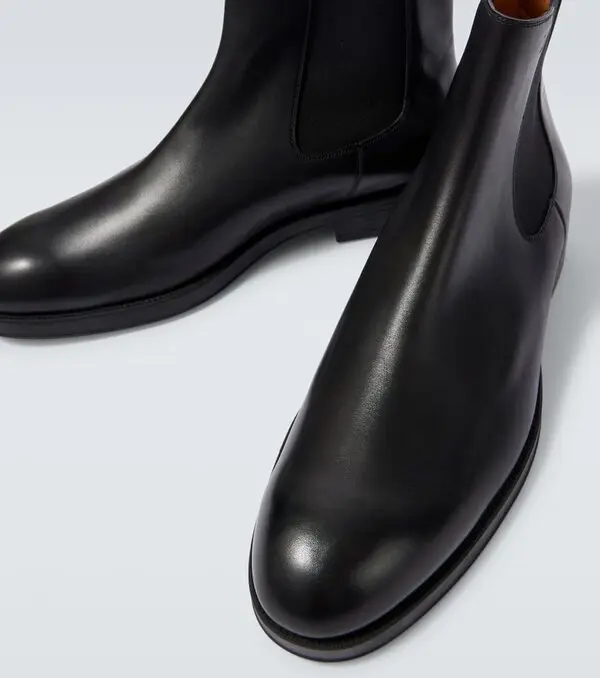 TOD'S Leather Chelsea Boots - Black