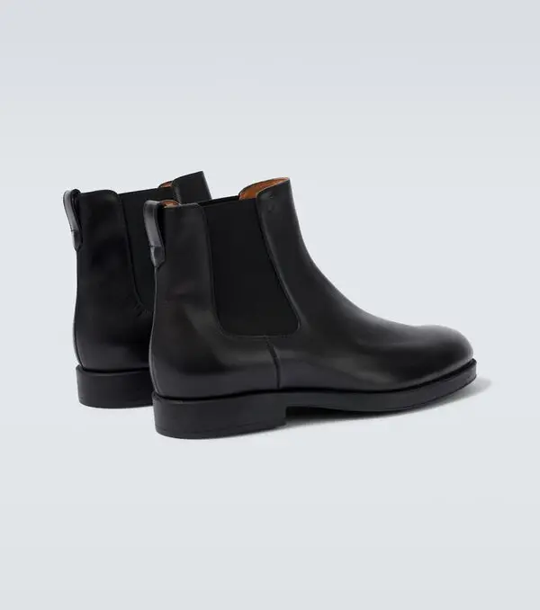 TOD'S Leather Chelsea Boots - Black