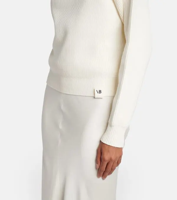 Victoria Beckham Cotton And Silk-blend Sweater