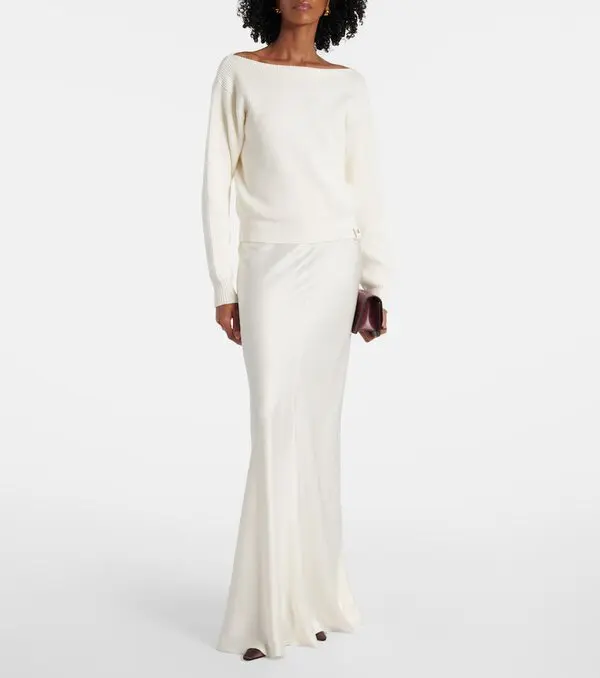 Victoria Beckham Cotton And Silk-blend Sweater