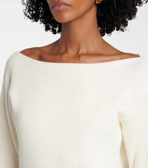 Victoria Beckham Cotton And Silk-blend Sweater