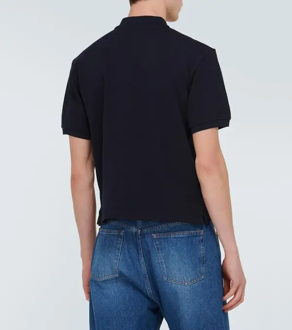 Miu Miu Logo Cotton Pique Polo Shirt