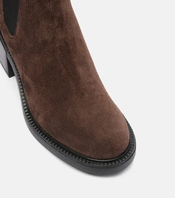 TOD'S 60 Suede Chelsea Boots - Brown