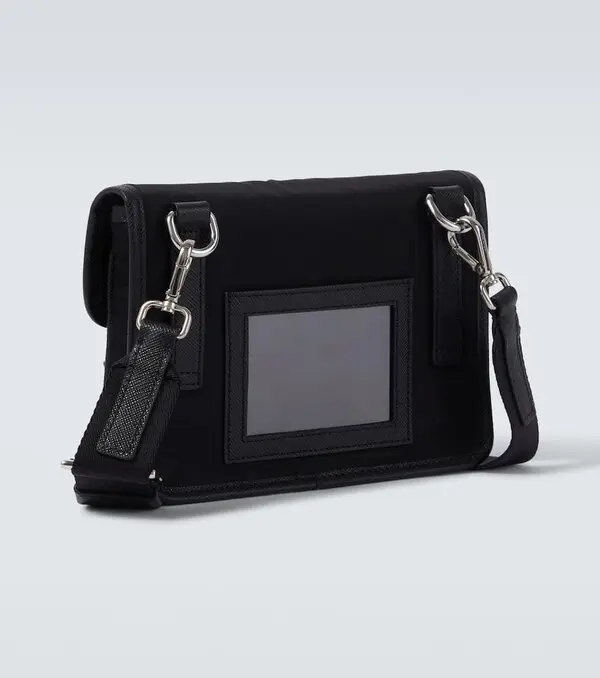 Prada Re-nylon Leather-trimmed Shoulder Bag
