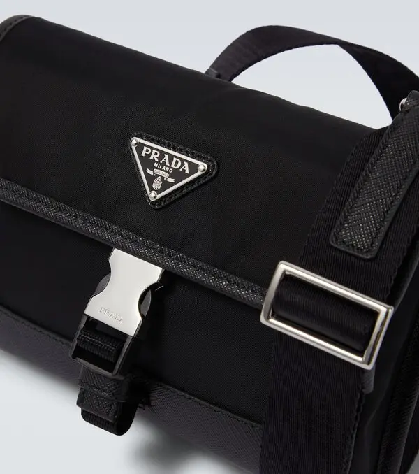 Prada Re-nylon Leather-trimmed Shoulder Bag