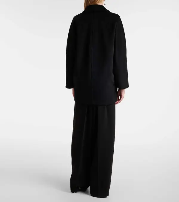 Max Mara Rebus Wool And Cashmere Coat - Black