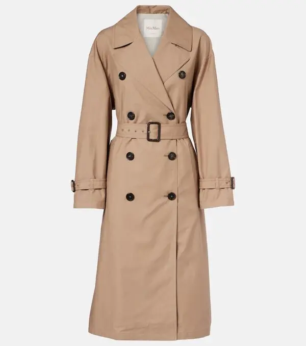 Max Mara Fiorito Cotton-blend Twill Trench Coat - Beige