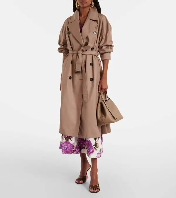 Max Mara Fiorito Cotton-blend Twill Trench Coat - Beige