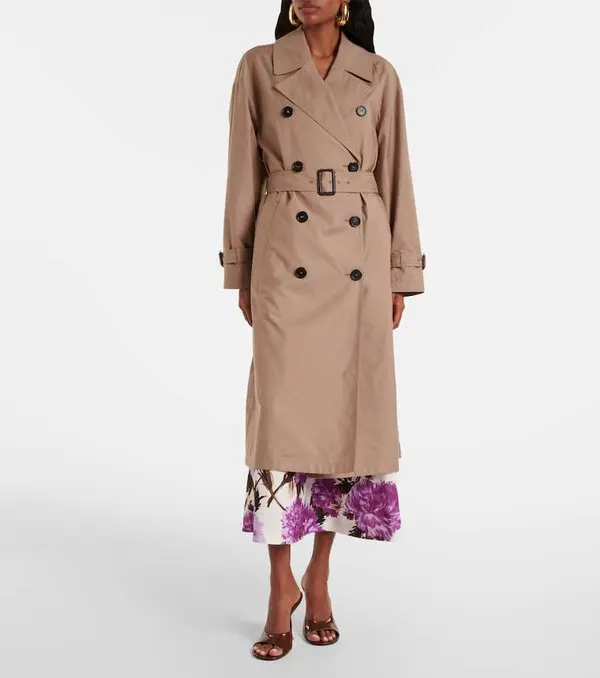 Max Mara Fiorito Cotton-blend Twill Trench Coat - Beige
