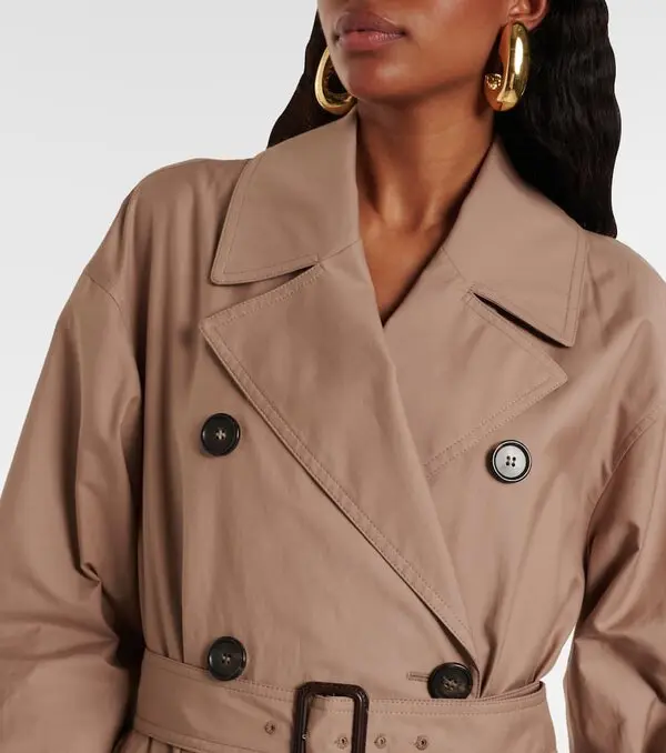 Max Mara Fiorito Cotton-blend Twill Trench Coat - Beige