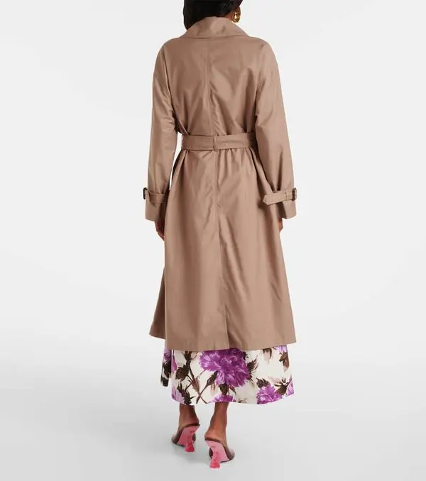Max Mara Fiorito Cotton-blend Twill Trench Coat - Beige