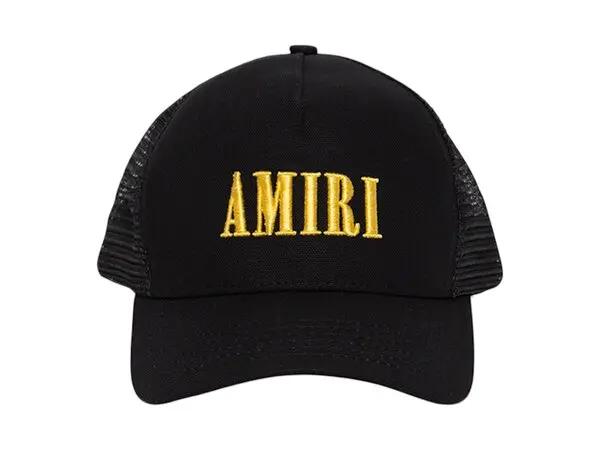 Amiri Core Logo Trucker Hat - Black/yellow