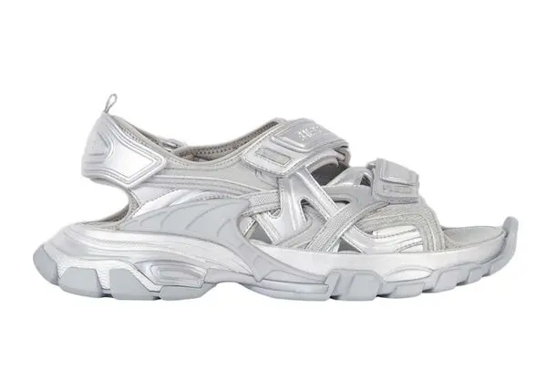 Balenciaga Track Sandal - Silver