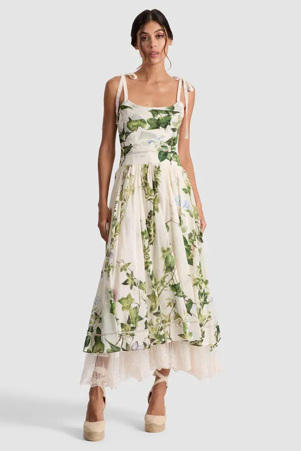 alice and olivia haven flared midi dress Haven Printed Midi Dress