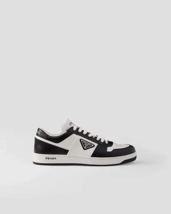 Prada Downtown Leather Sneakers - White