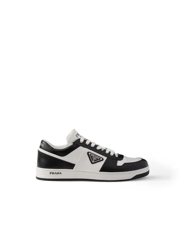 Prada Downtown Leather Sneakers - White