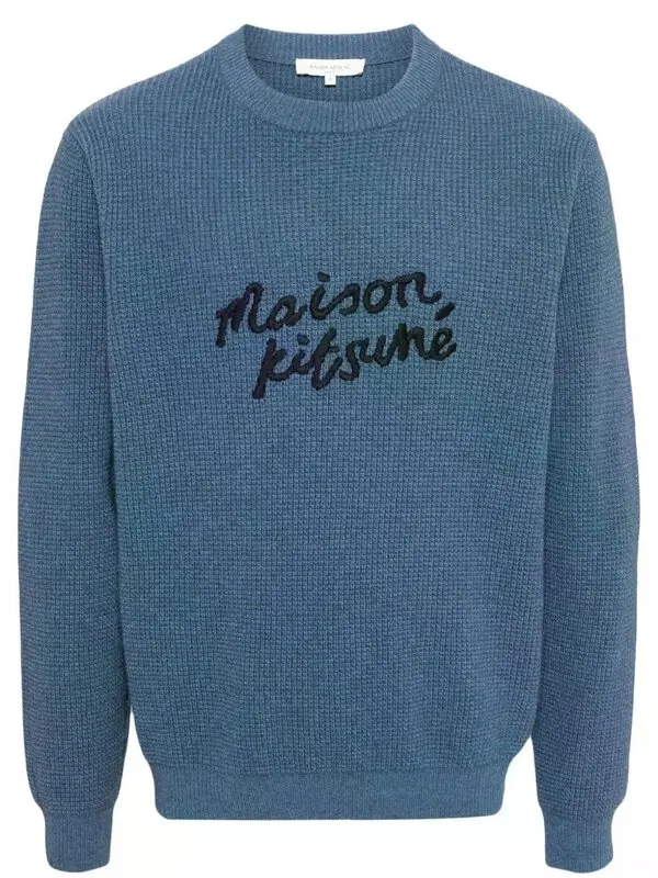 Maison Kitsuné Embroidered Crew Neck Jumper