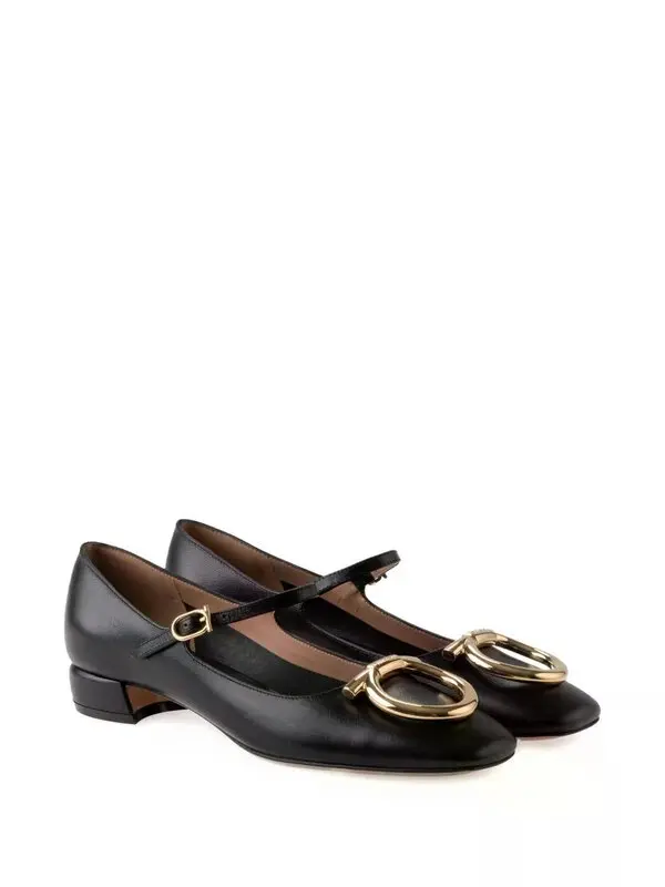 FERRAGAMO Maxi Gancini Mary Jane Pumps - Black