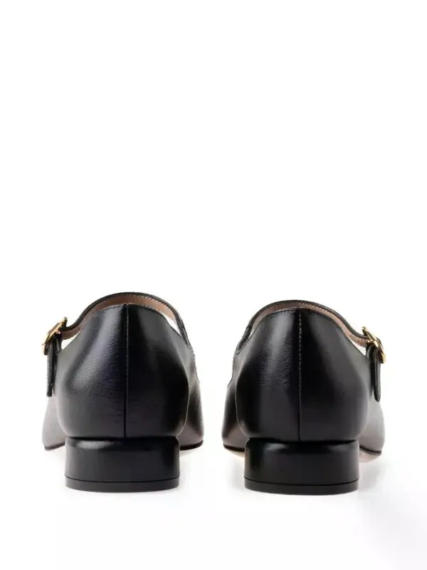 FERRAGAMO Maxi Gancini Mary Jane Pumps - Black