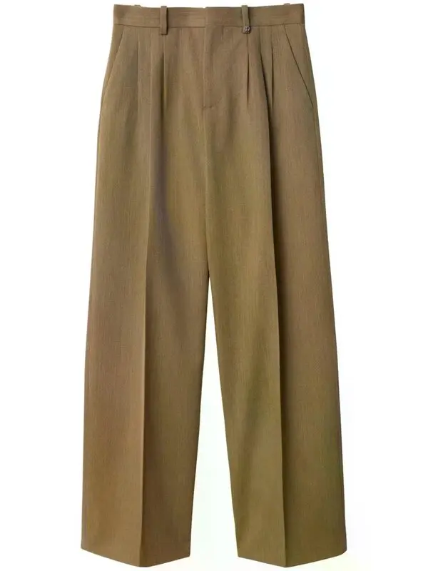 Burberry Wool Tailored Trousers - Neutrals