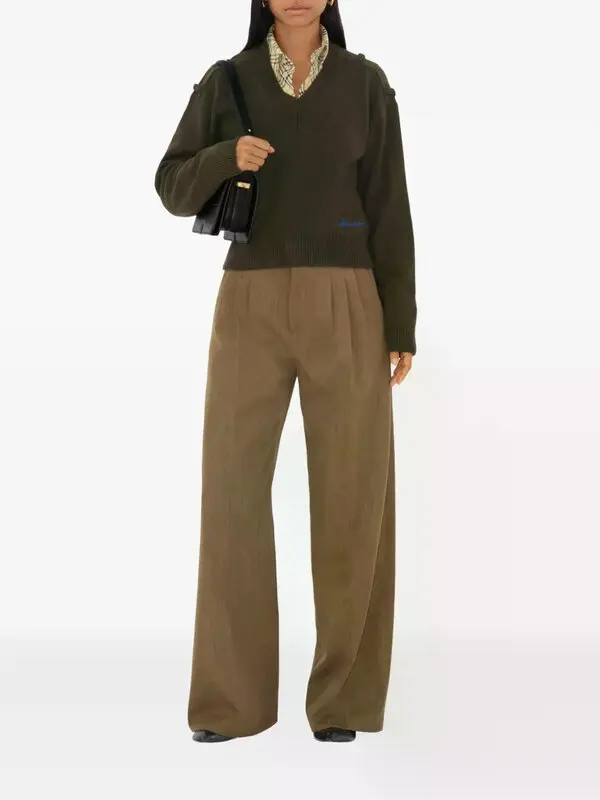 Burberry Wool Tailored Trousers - Neutrals