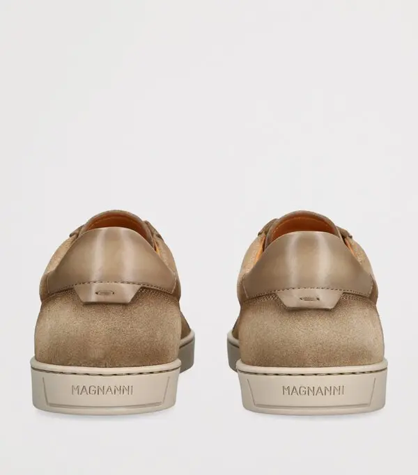Magnanni Leather Slip-on Sneakers - Beige