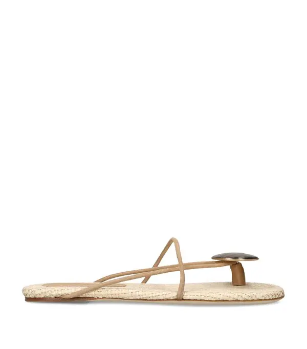 Christopher Esber Leather Doma Stone Sandals