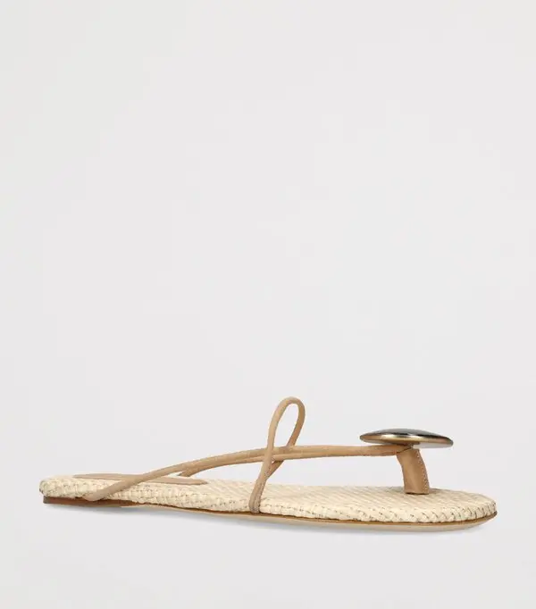 Christopher Esber Leather Doma Stone Sandals