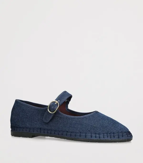 FLABELUS Denim Rostova Ballet Flats