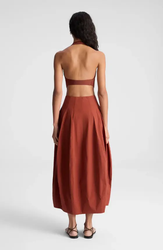 A.L.C. Veda Stretch Cotton Midi Skirt