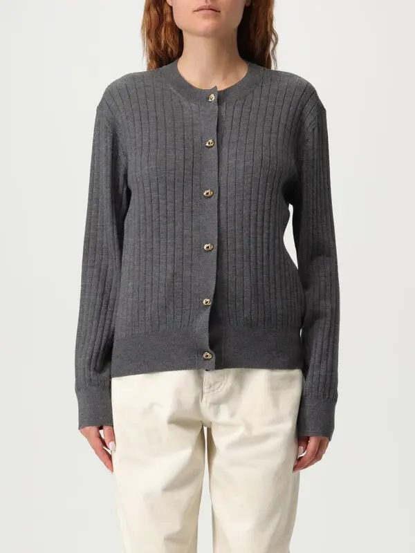 Bottega Veneta Ribbed Knit Button-front Cardigan - Charcoal