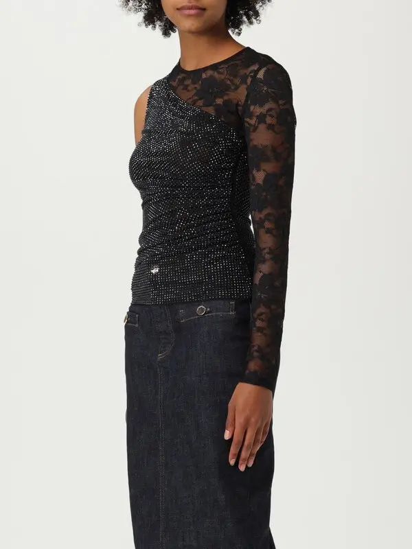 SELF-PORTRAIT Asymmetrical Embellished Lace Top