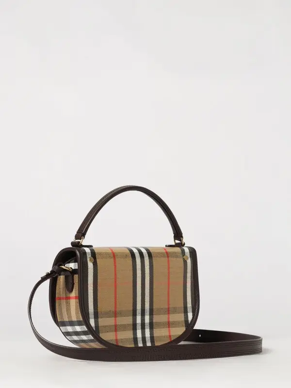 Burberry Horseferry Print Horsebit 19 Check Canvas And Leather Satchel - Brown