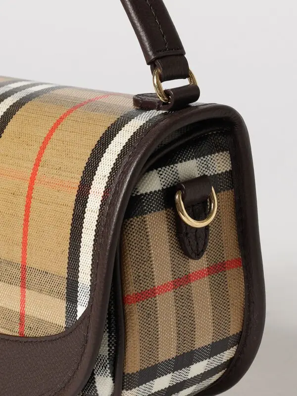 Burberry Horseferry Print Horsebit 19 Check Canvas And Leather Satchel - Brown