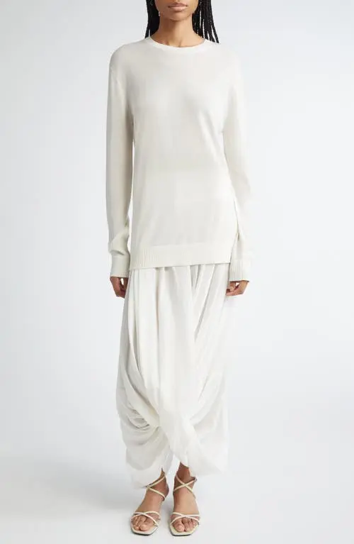 TOTEME Long Sleeve Knit T-shirt - White
