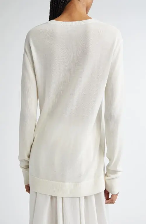 TOTEME Long Sleeve Knit T-shirt - White