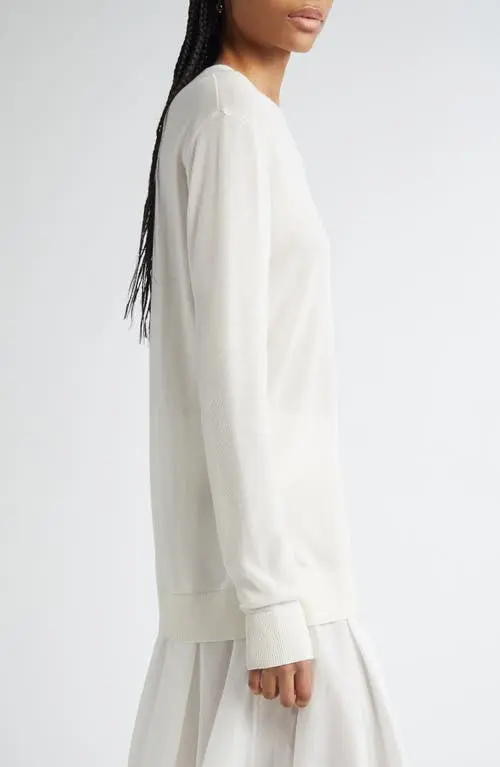 TOTEME Long Sleeve Knit T-shirt - White