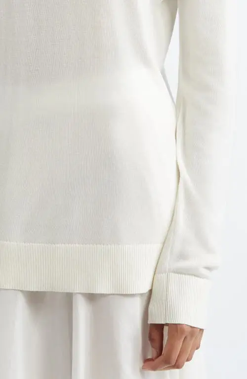 TOTEME Long Sleeve Knit T-shirt - White