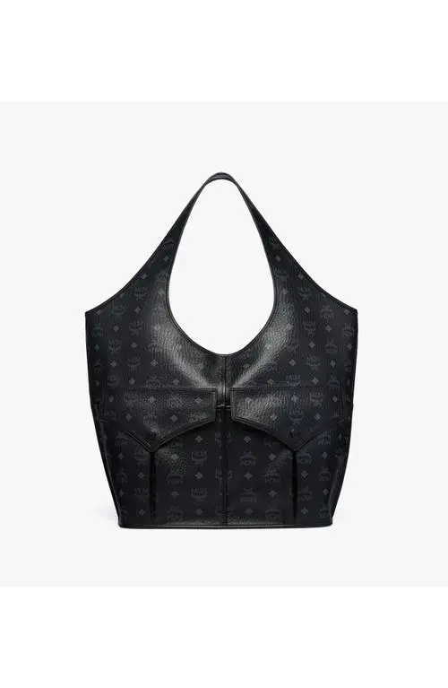 Mcm Leni Visetos Shopper - Black