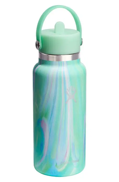 HYDRO FLASK 32-ounce Wide Mouth Flex Straw Cap Water Bottle - Jelly Green