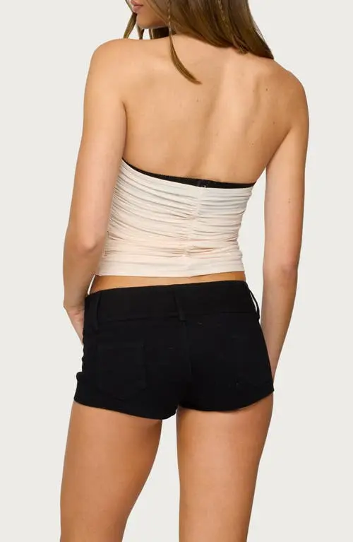 EDIKTED Ruched Mesh Bra Top